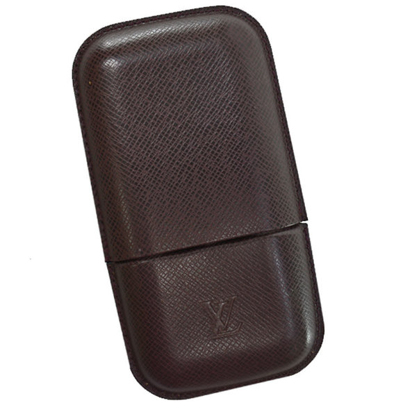 Louis Vuitton | Bags | Louis Vuitton Cigar Case Taiga Leather Bag Red ...